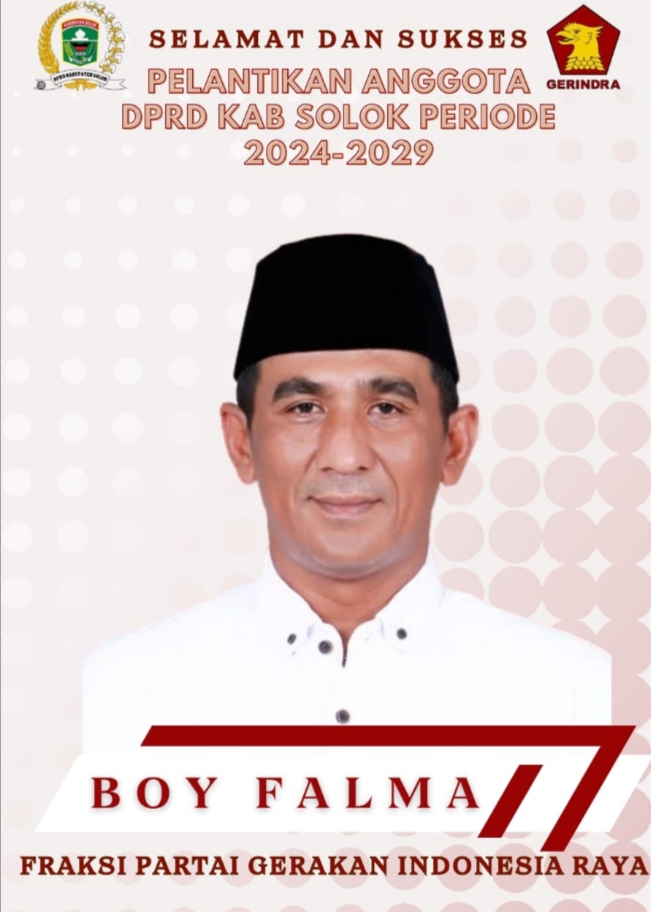 Boy Falma anggota DPRD Kabupaten Solok Periode 2024-2029 Resmi Dilatik, Siapo Abdikan Diri Untuk ...